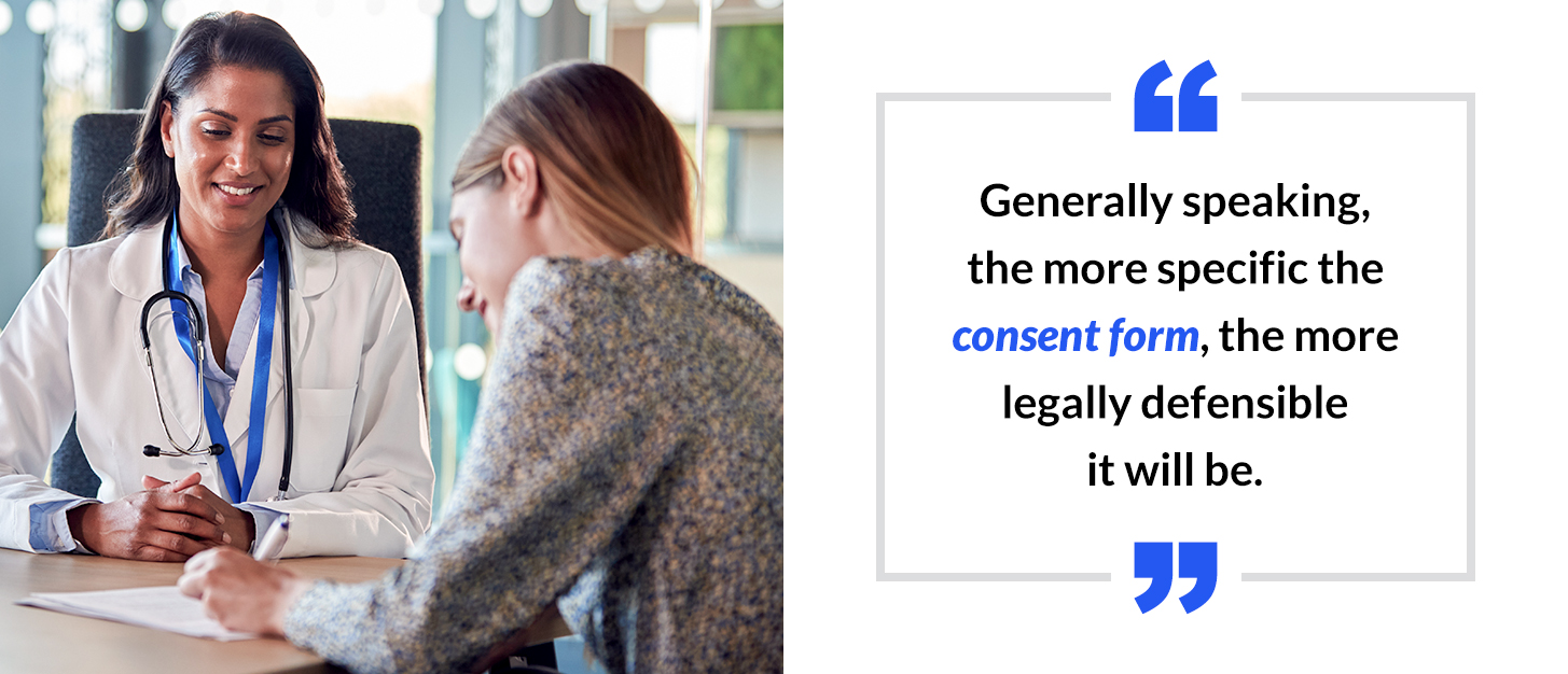 Informed consent forms protect both patients and doctors